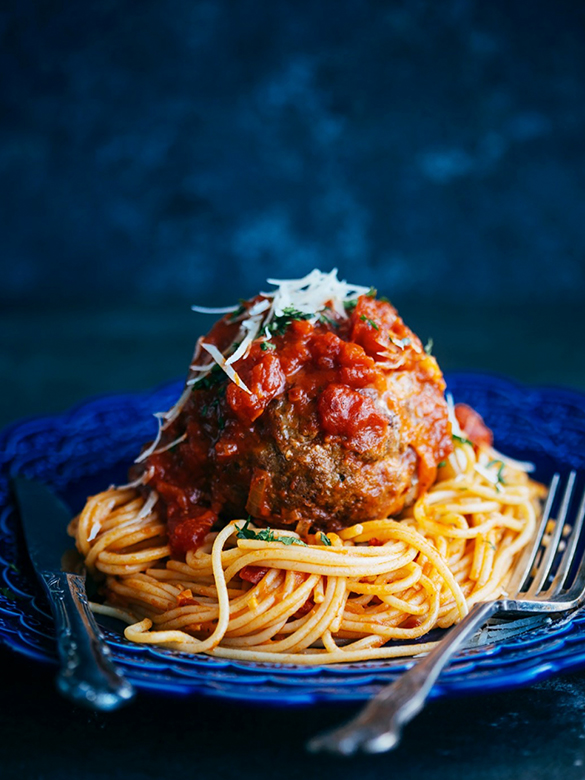 Billy Law’s Giant Cheesy Meatball & Spaghetti | Australian Beef ...