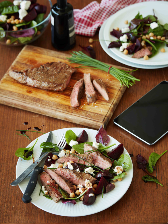 Barbecued beef, beetroot and chickpea salad recipe | Australian Beef ...
