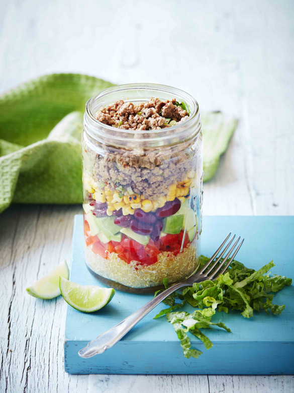Mexican beef salad jar recipe | Australian Beef - Recipes, Cooking Tips ...